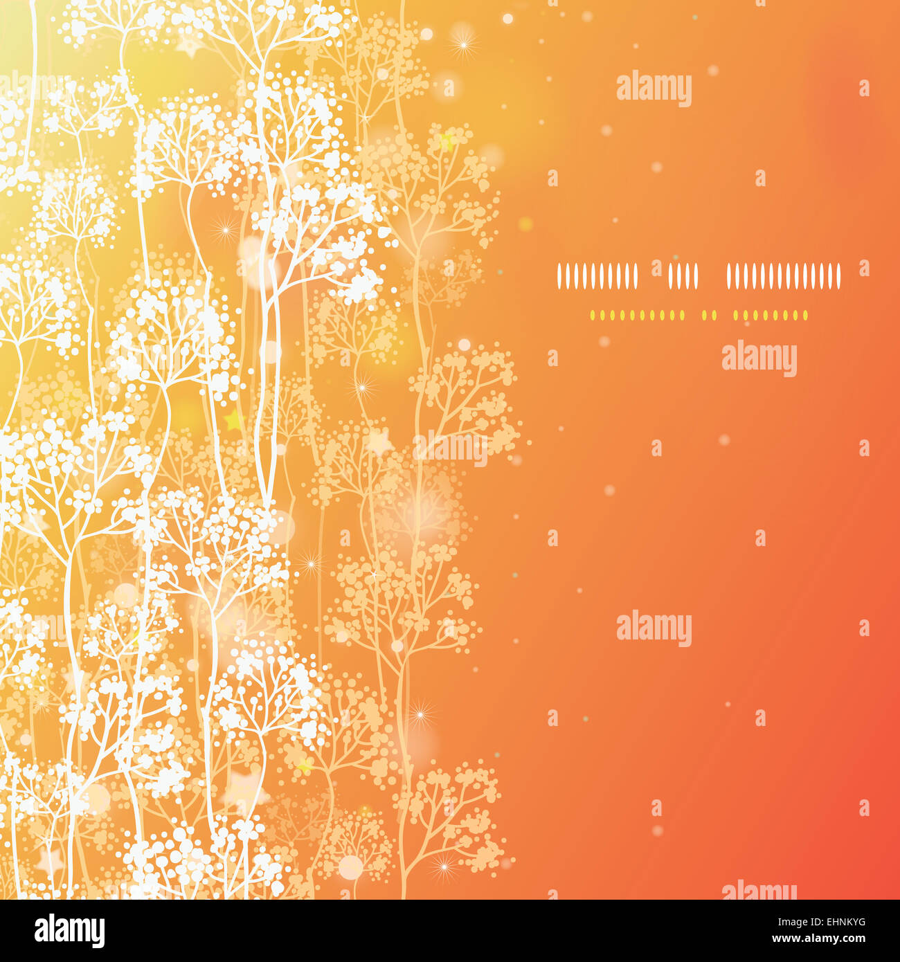 Magical autumn forest square template background Stock Photo - Alamy