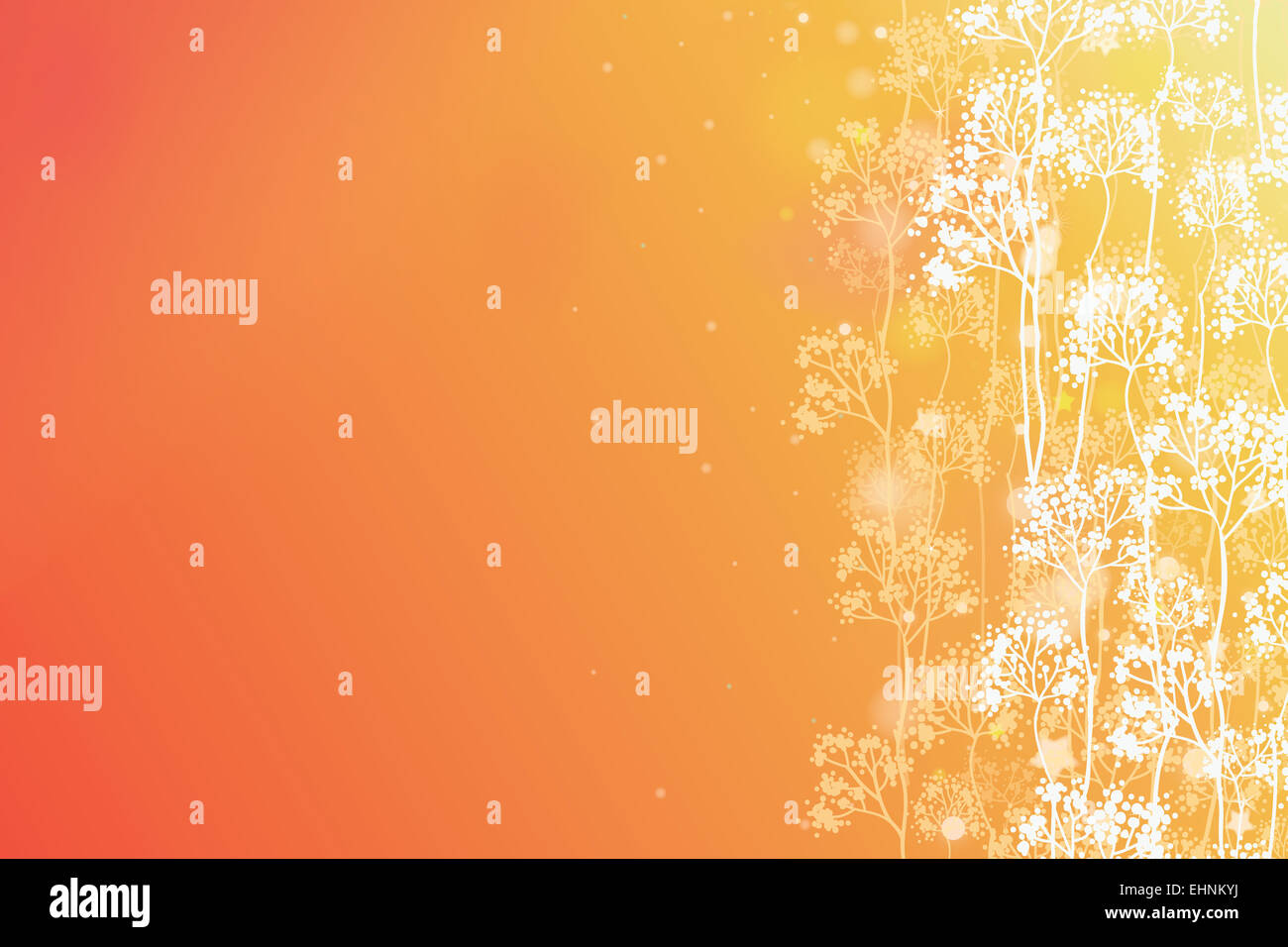 Magical autumn forest horizontal background Stock Photo - Alamy