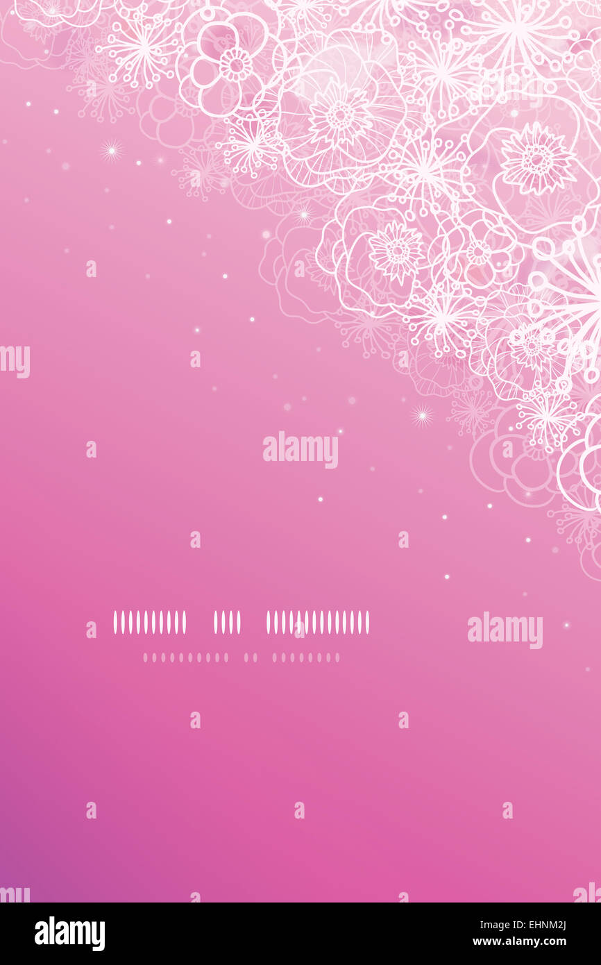 Pink magical flowers glowing vertical background Stock Photo - Alamy