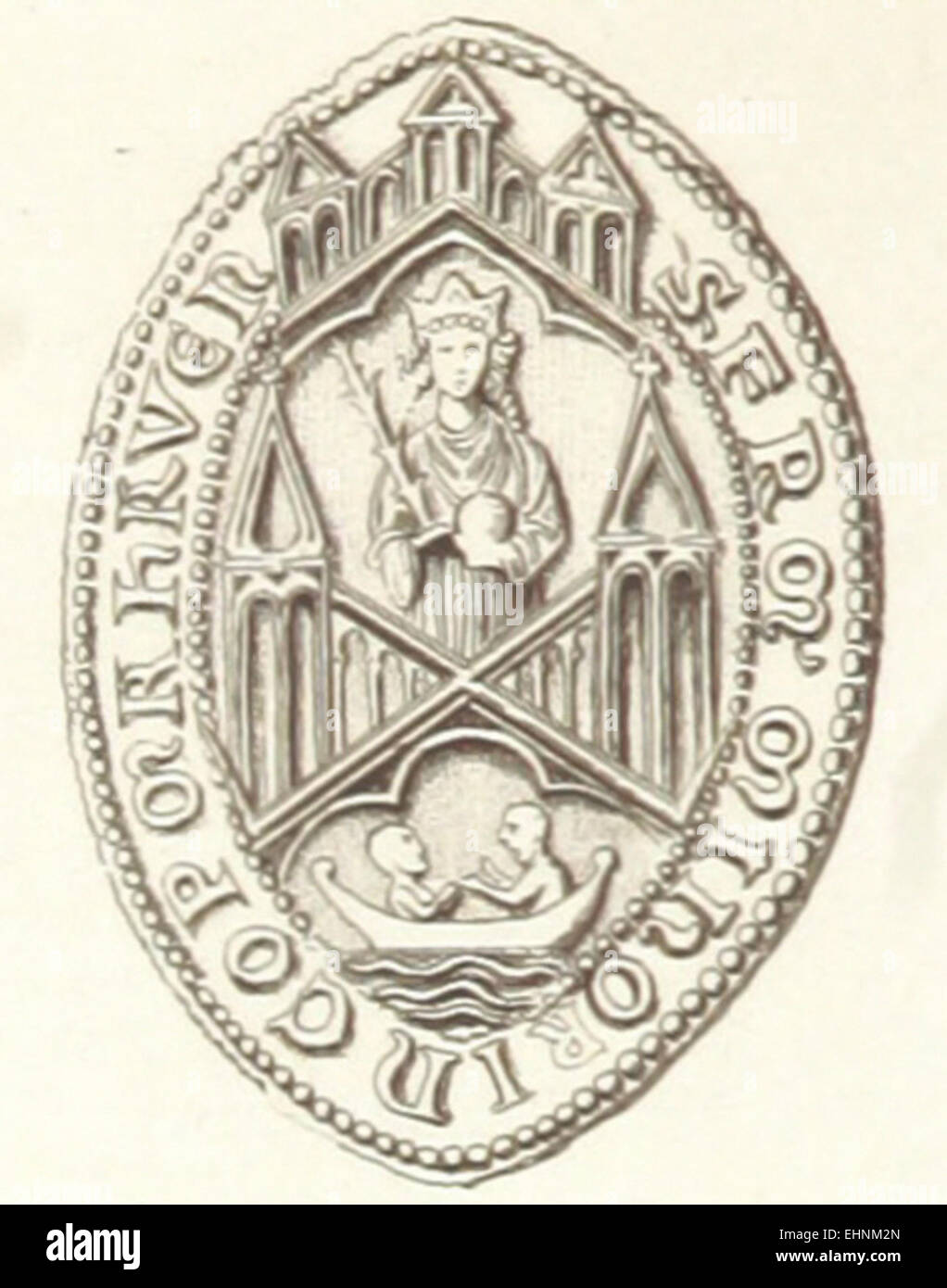 An 1859 illustration from RC398RDAM depicting the seal of the Abbey of ...