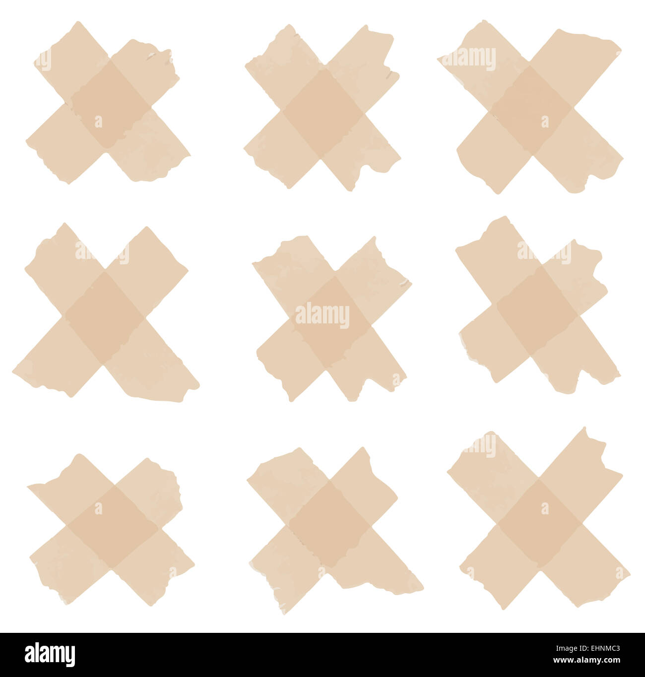 Set of cross adhesive tape. Vector illustration Stock Photo - Alamy