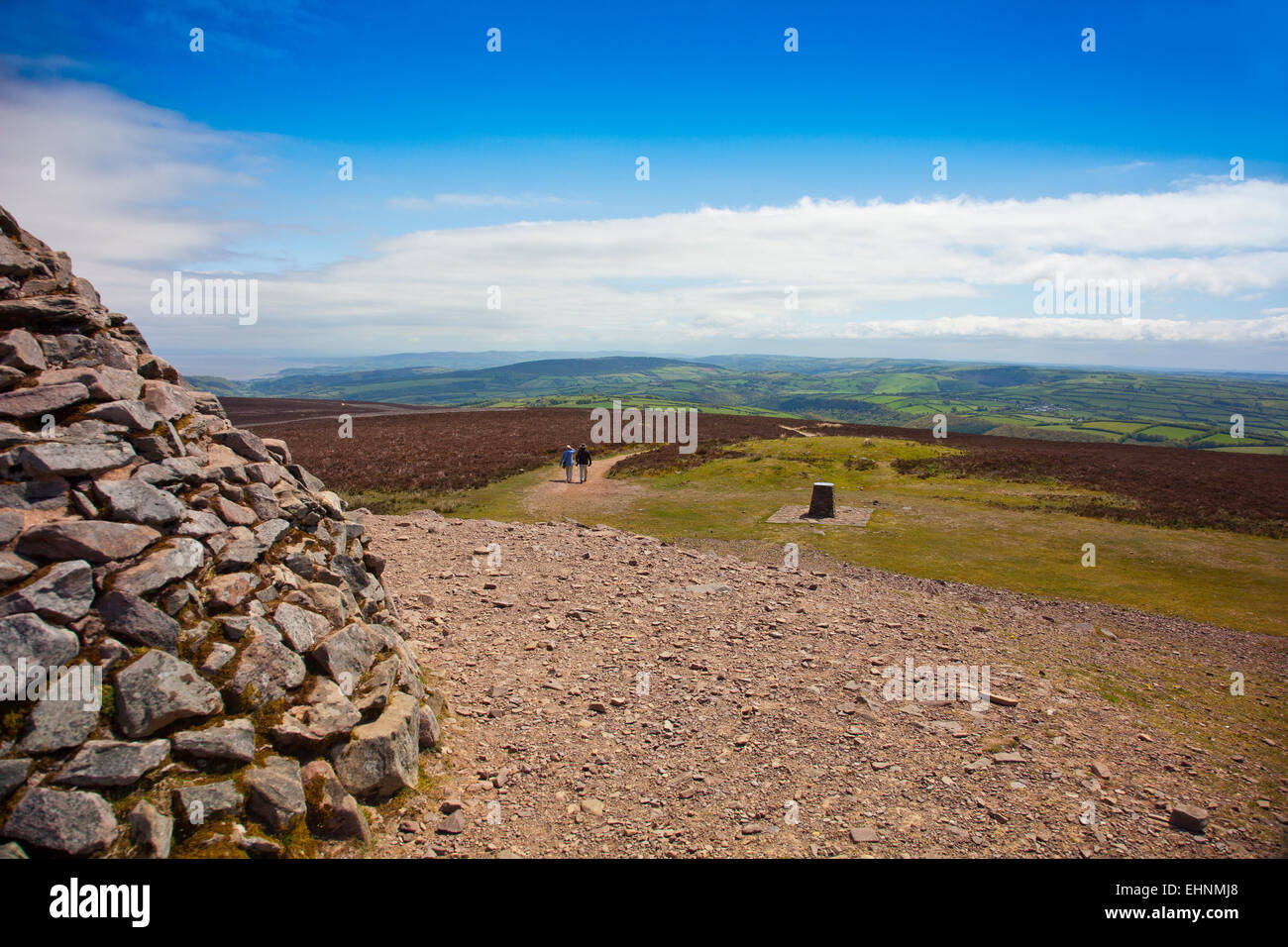 The impressive summit cairn on Dunkery Beacon 1,705ft - the highest ...