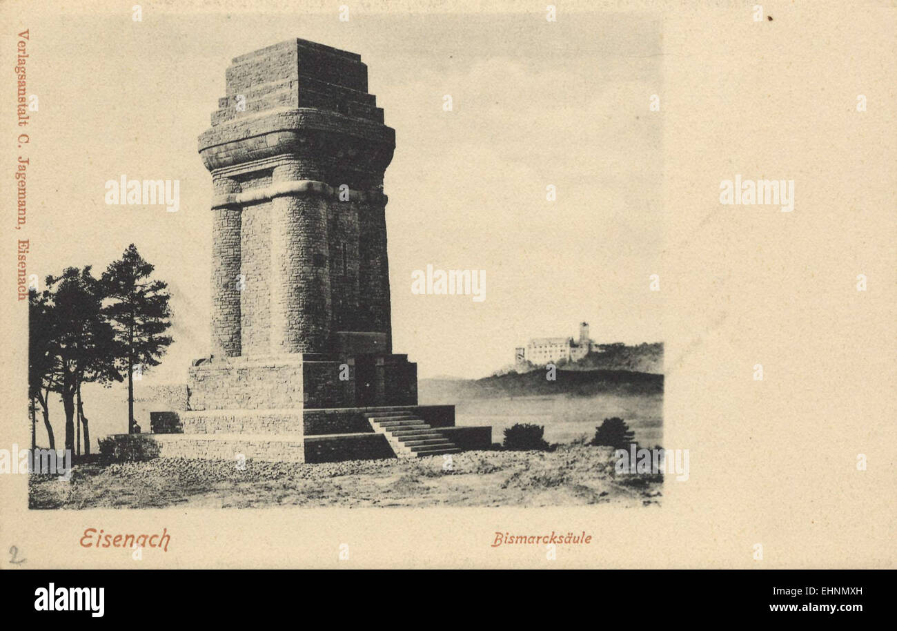 A late 19th to early 20th century image showing the Bismarck Column in ...