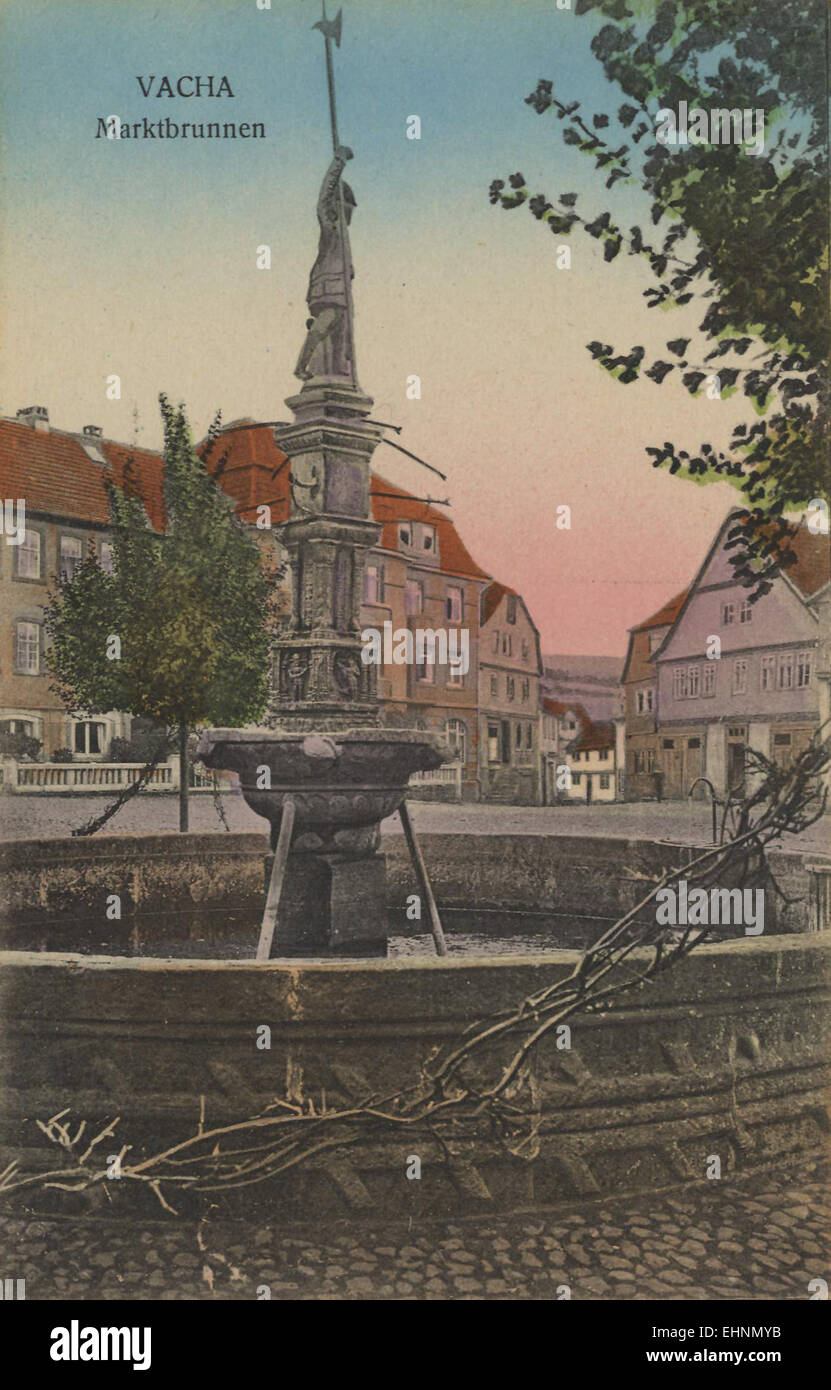 This map illustration from the Vacha region highlights Vitusbrunnen, a ...