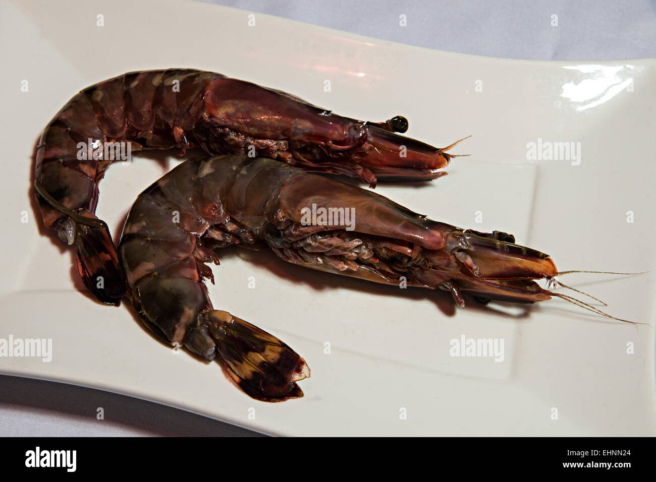 Unshelled King Prawns Stock Photo - Alamy