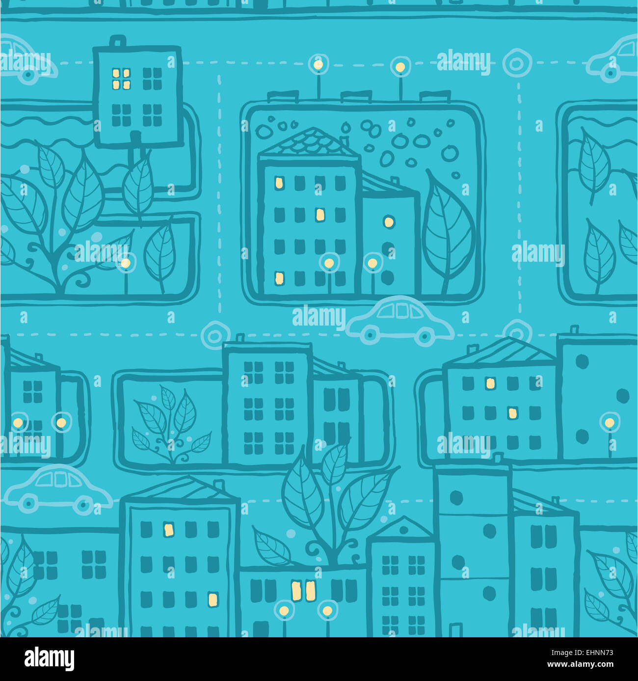 City streets seamless pattern background Stock Photo - Alamy