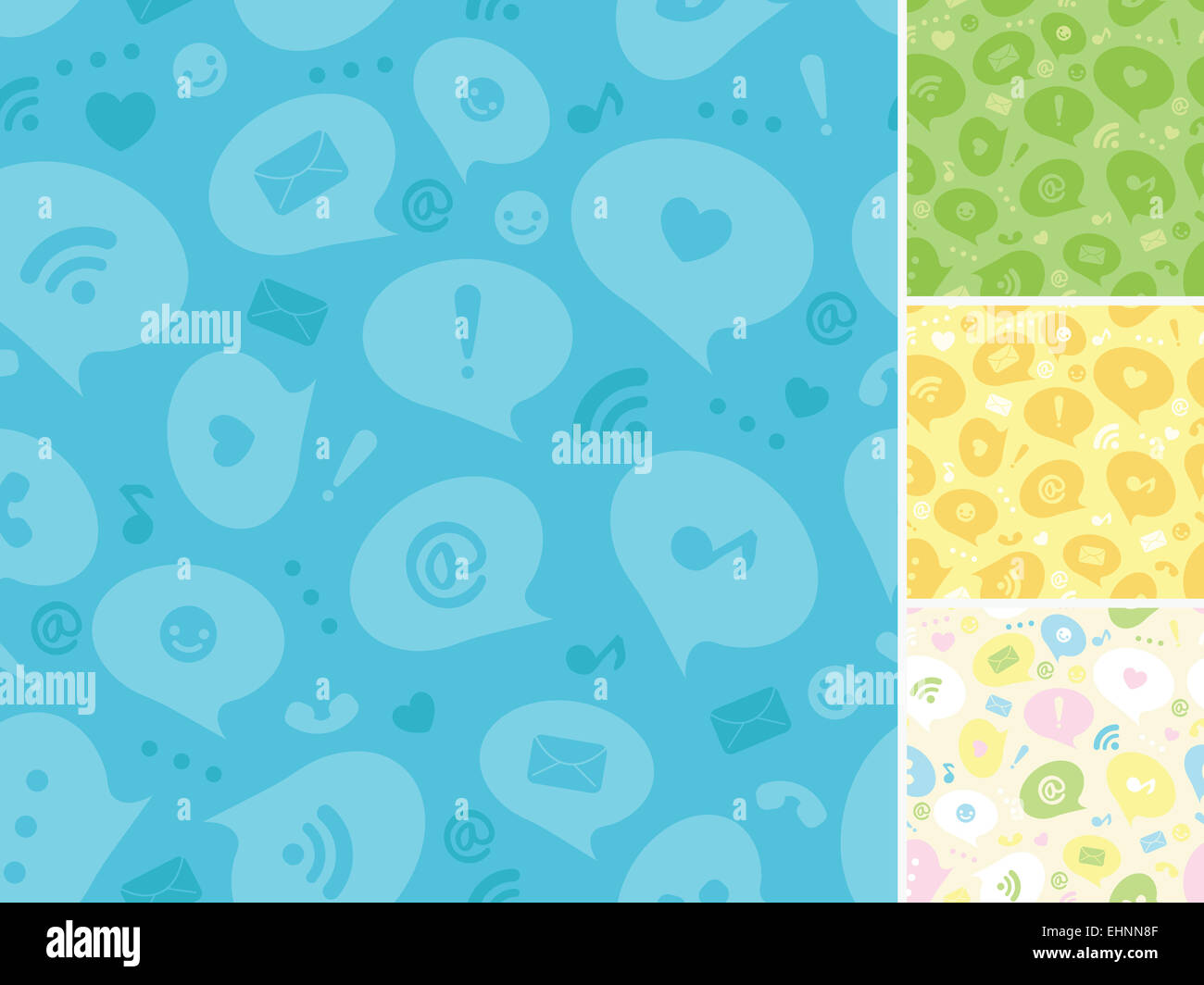 Internet message symbols seamless pattern background Stock Photo - Alamy