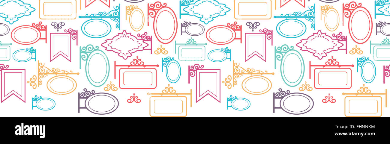 Street signs horizontal seamless pattern background border Stock Photo ...