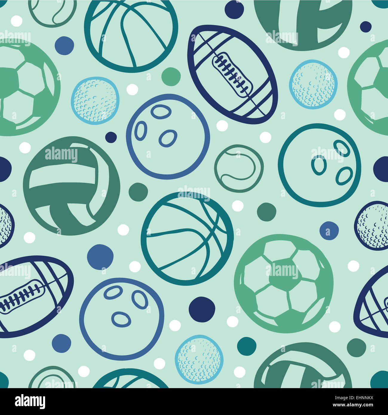 Sports balls seamless patterns backgrounds Stock Photo - Alamy