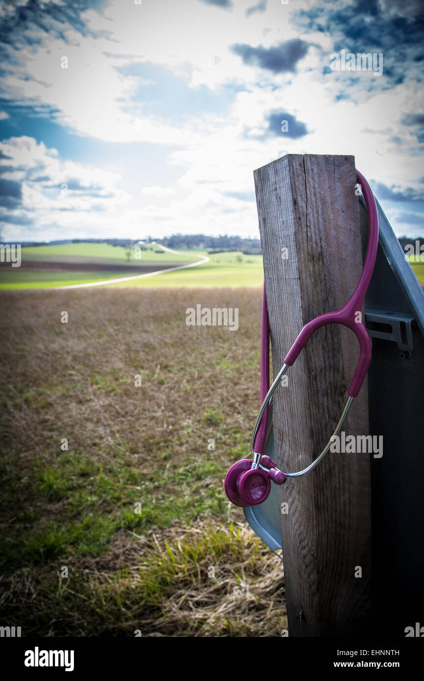 Stethoscope and landscape Stock Photo - Alamy