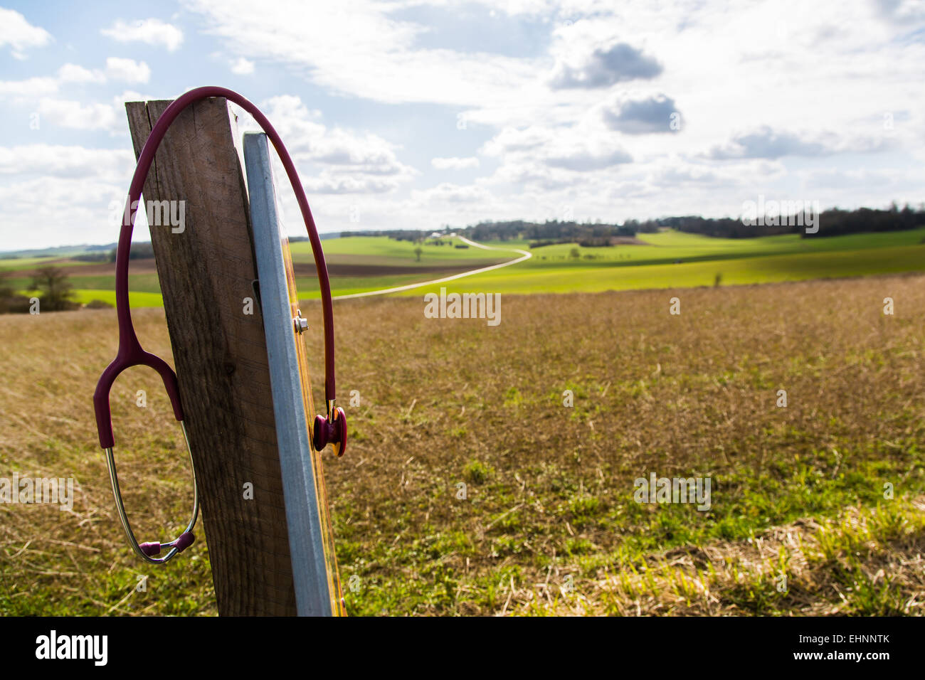 Stethoscope and landscape Stock Photo - Alamy