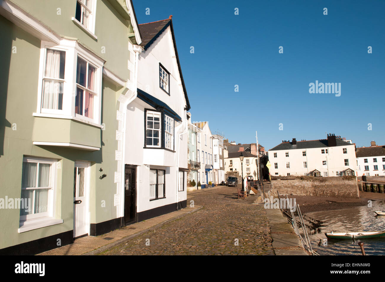 Historic beautiful Bayards Cove in Dartmouth, Devon, UK with Grade I ...