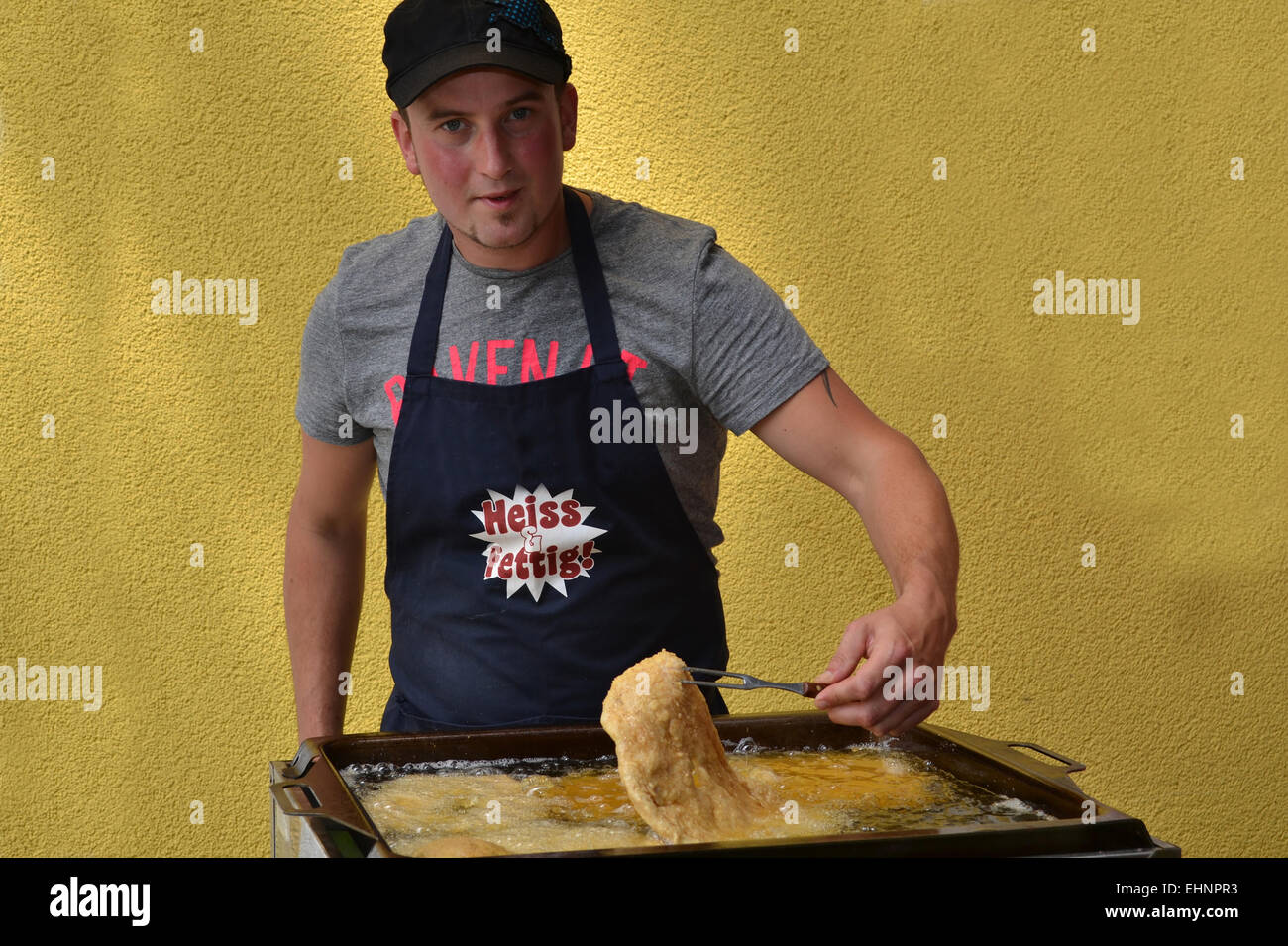Cooking with fryer Stock Photo - Alamy