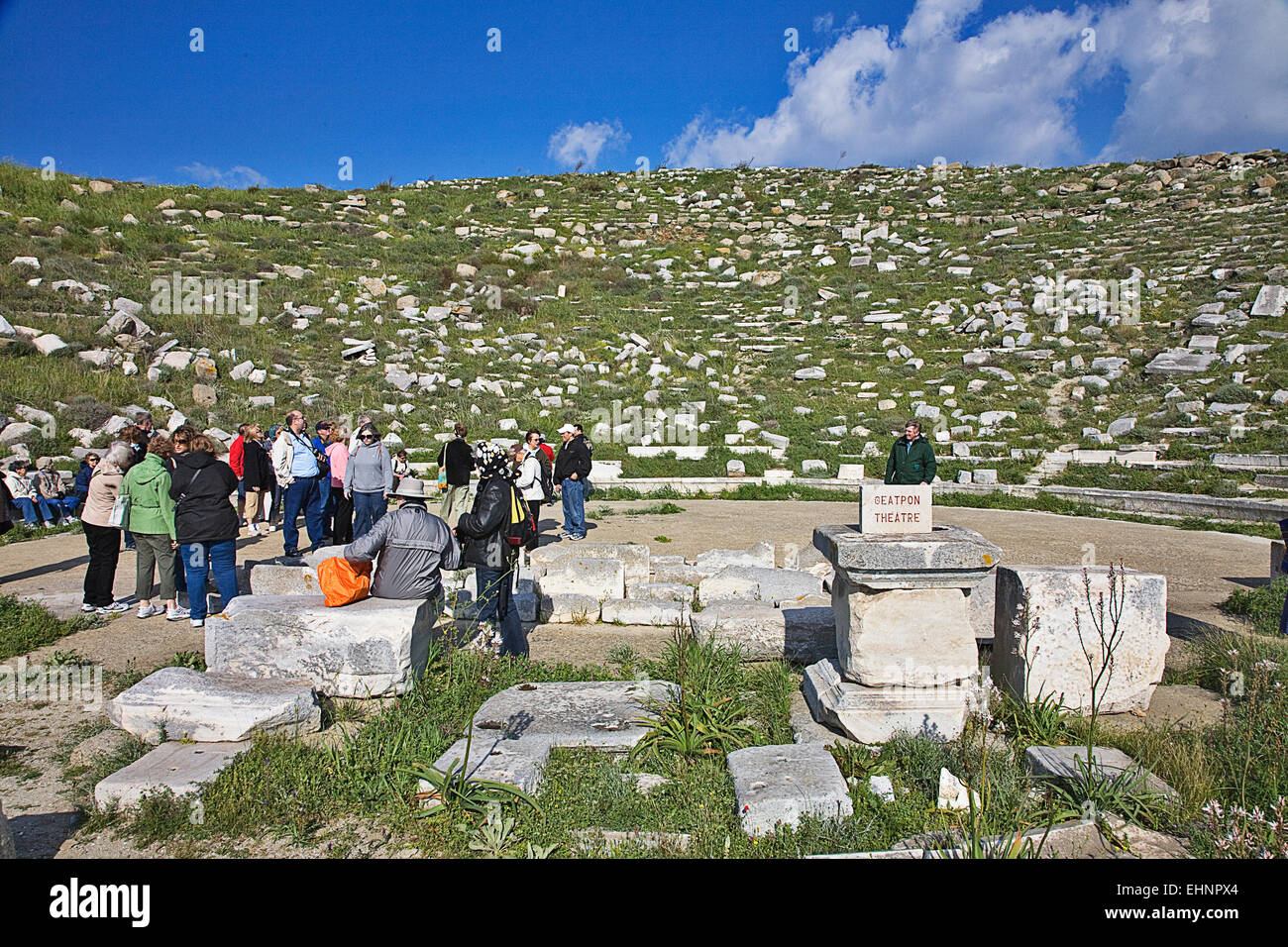 The island of Delos near Mykonos has always a sacred island. The island ...