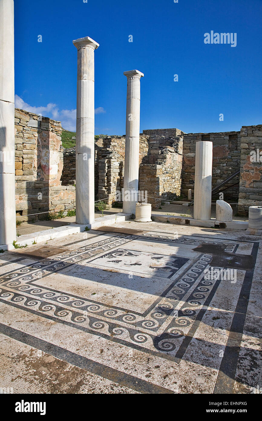 The island of Delos near Mykonos has always a sacred island. The island ...