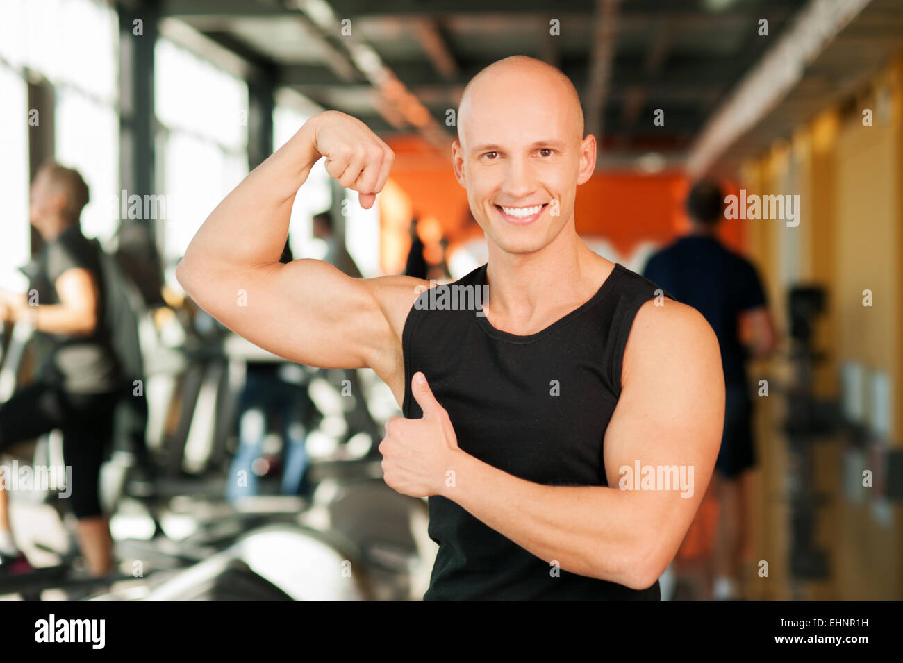 Handsome young muscular sports man Stock Photo - Alamy