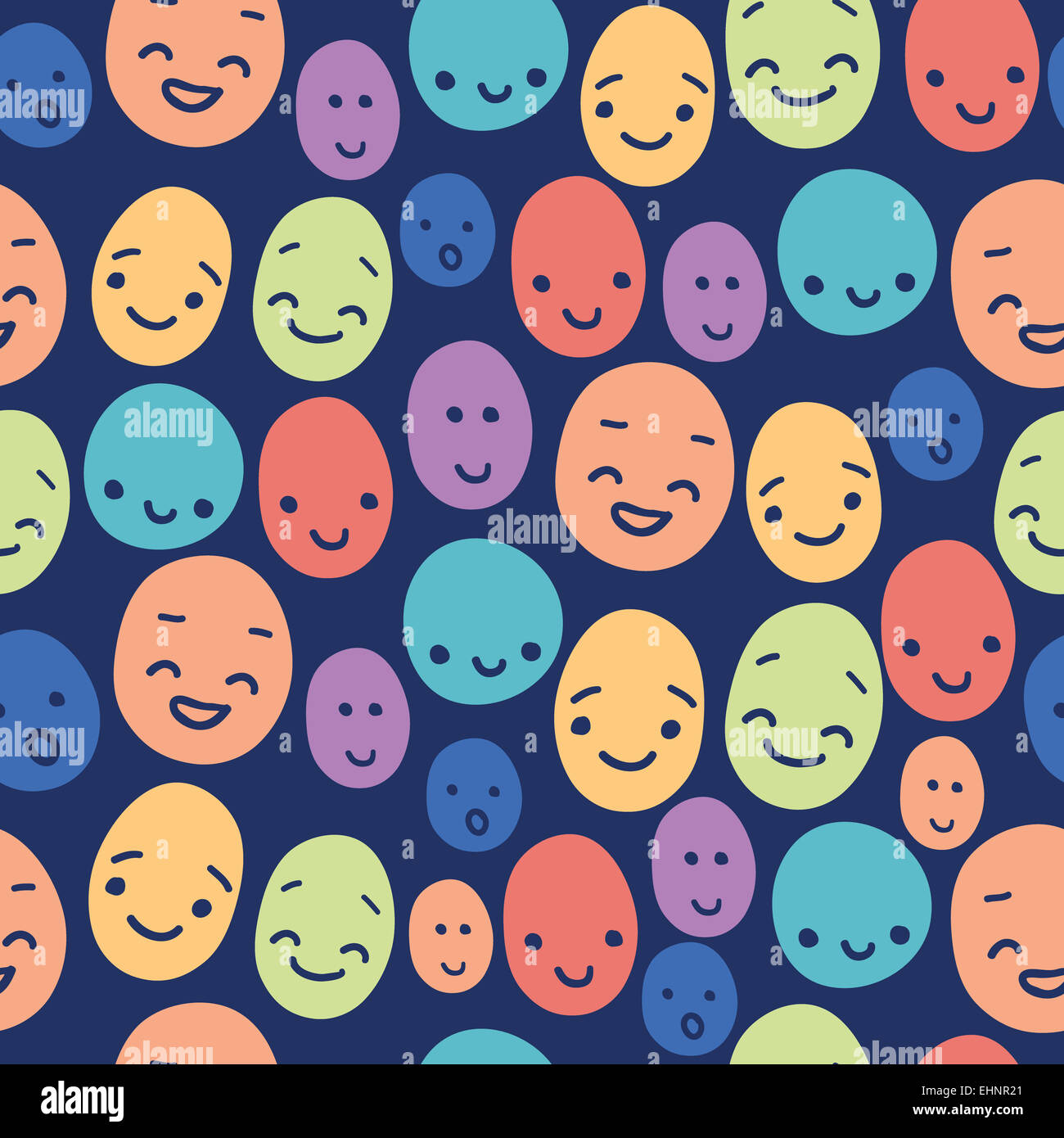 Funny faces seamless pattern background Stock Photo - Alamy