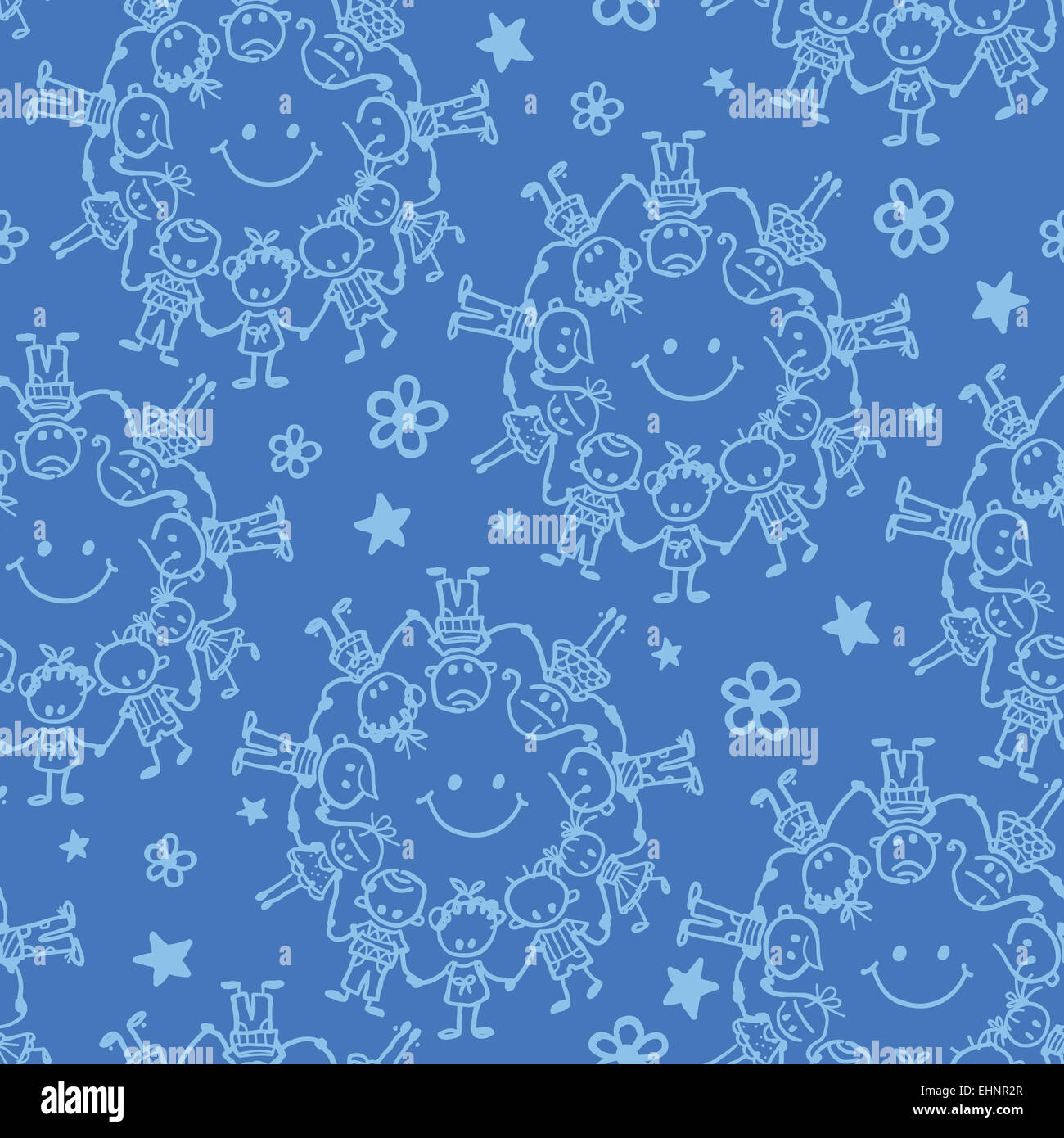 Circle of friends seamless pattern background Stock Photo - Alamy