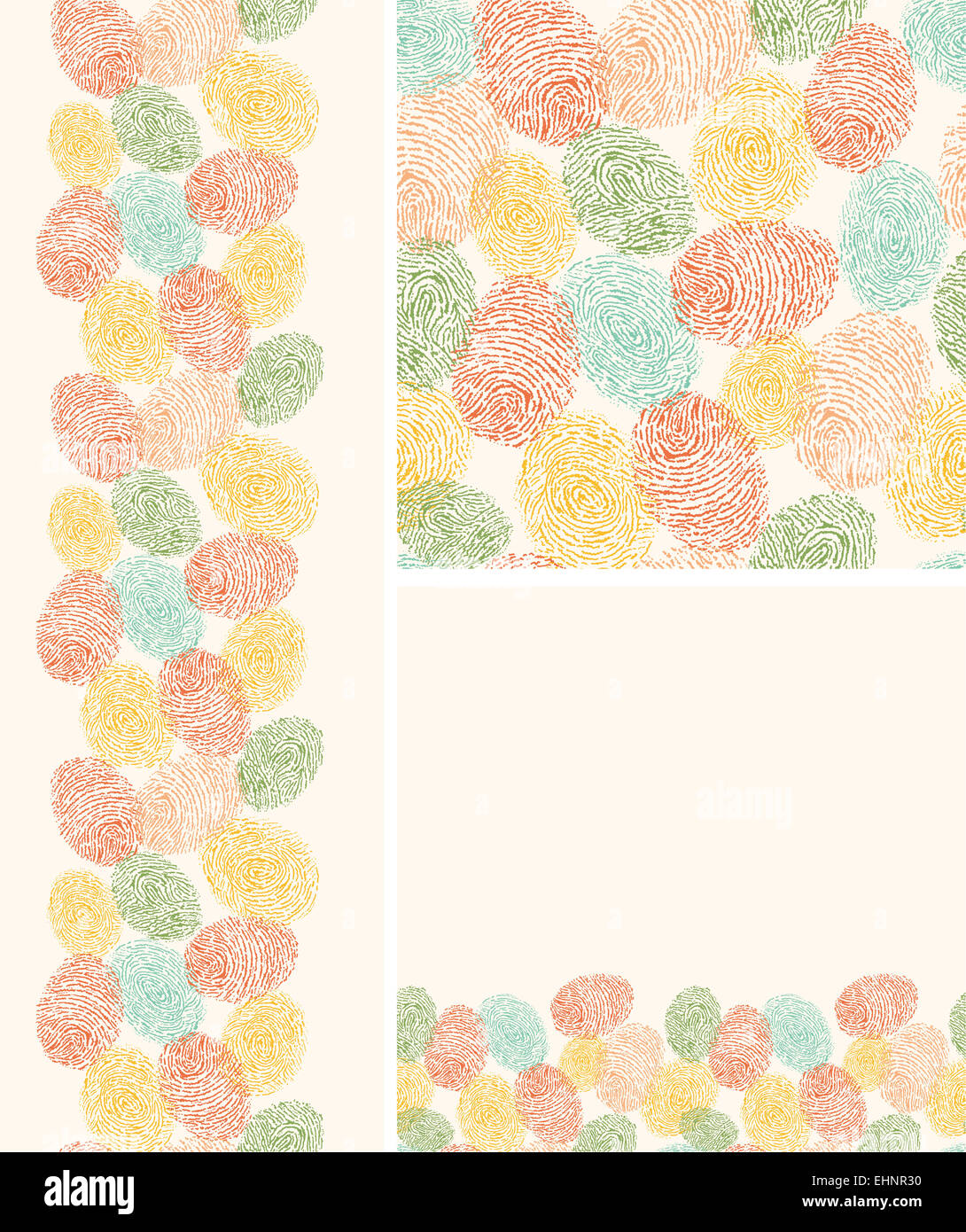 Colorful fingerprints seamless pattern background Stock Photo - Alamy