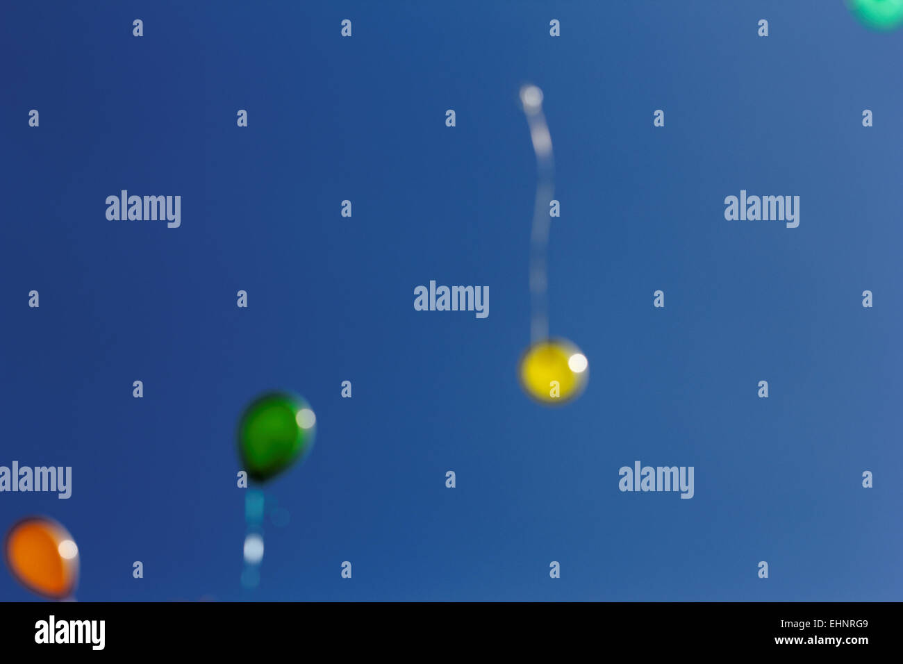 color balloons flying to the sky Stock Photo - Alamy
