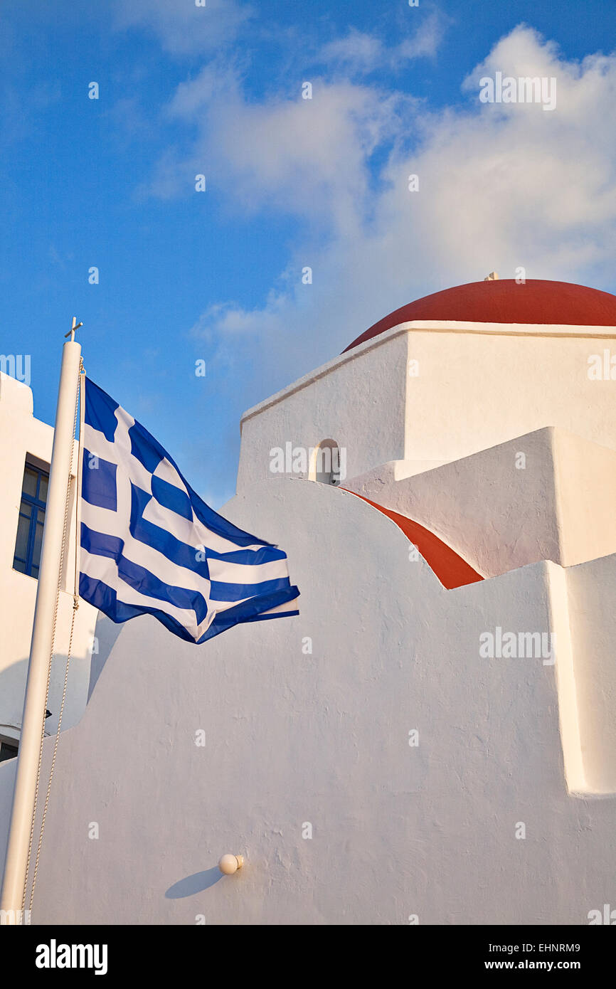 Mykonos is famous for the whitewashed walls and blue sky. The Greek ...