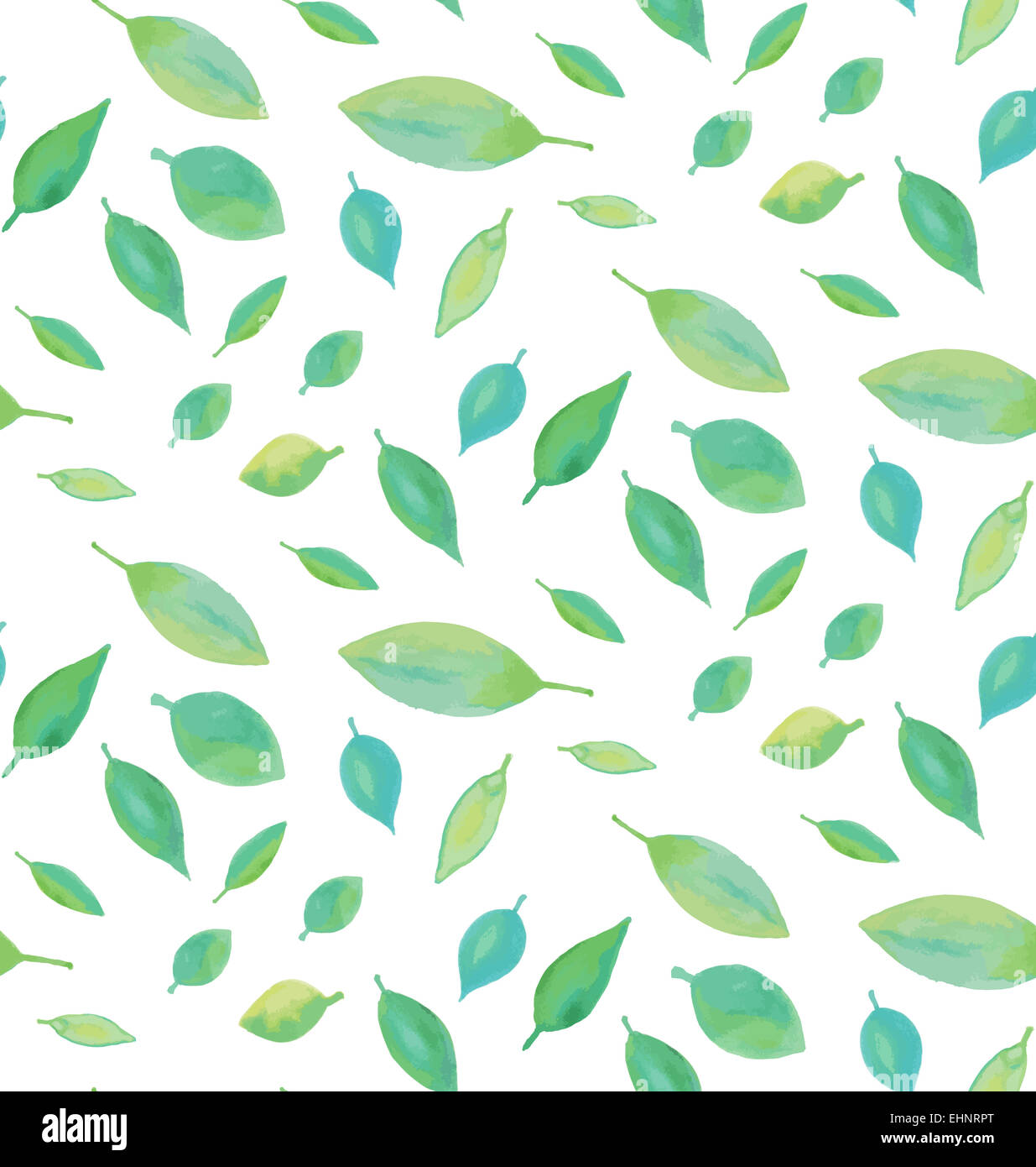 Seamless watercolor leaf pattern Stock Photo - Alamy