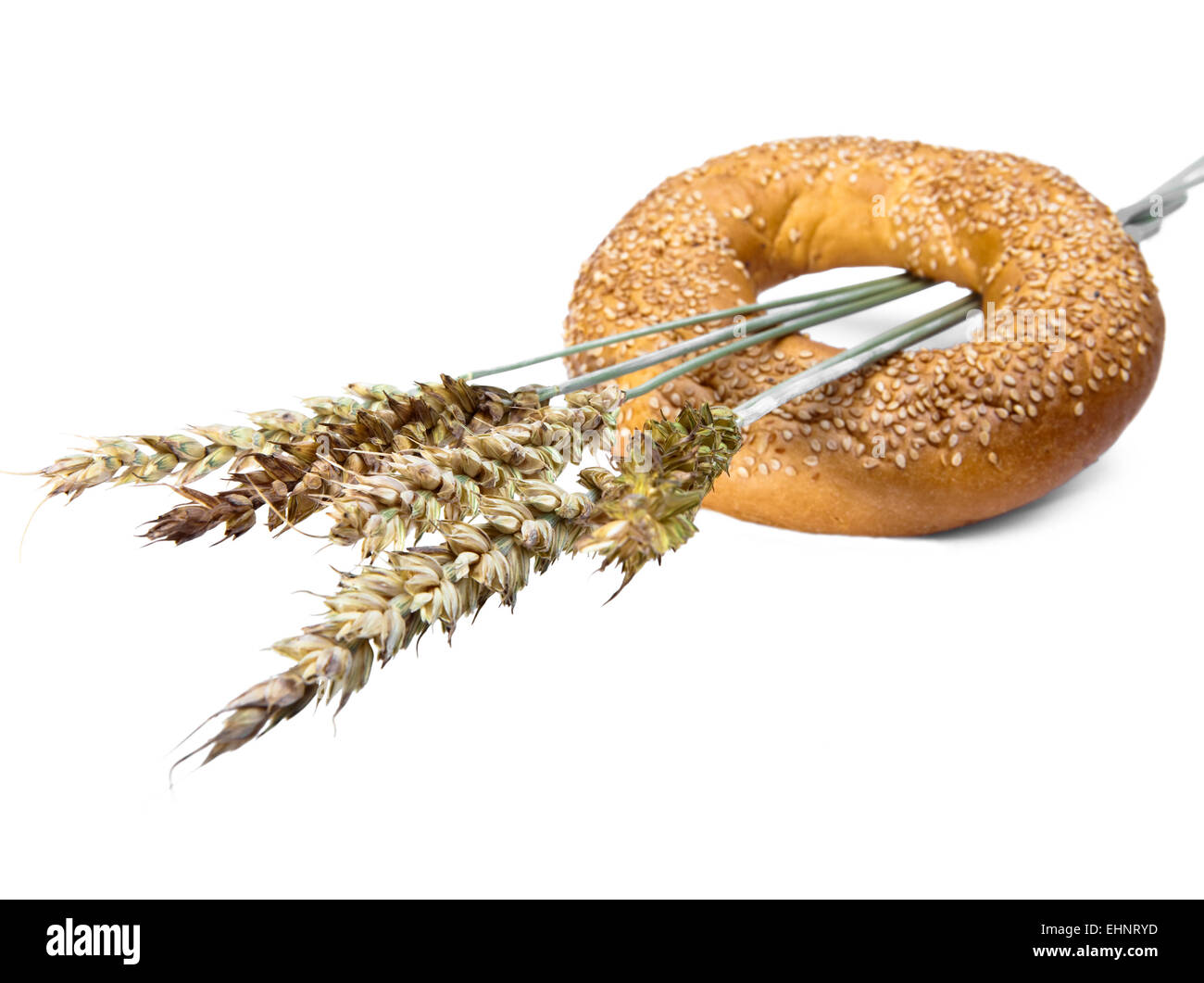 Wheat bread on white Cut Out Stock Images & Pictures - Alamy