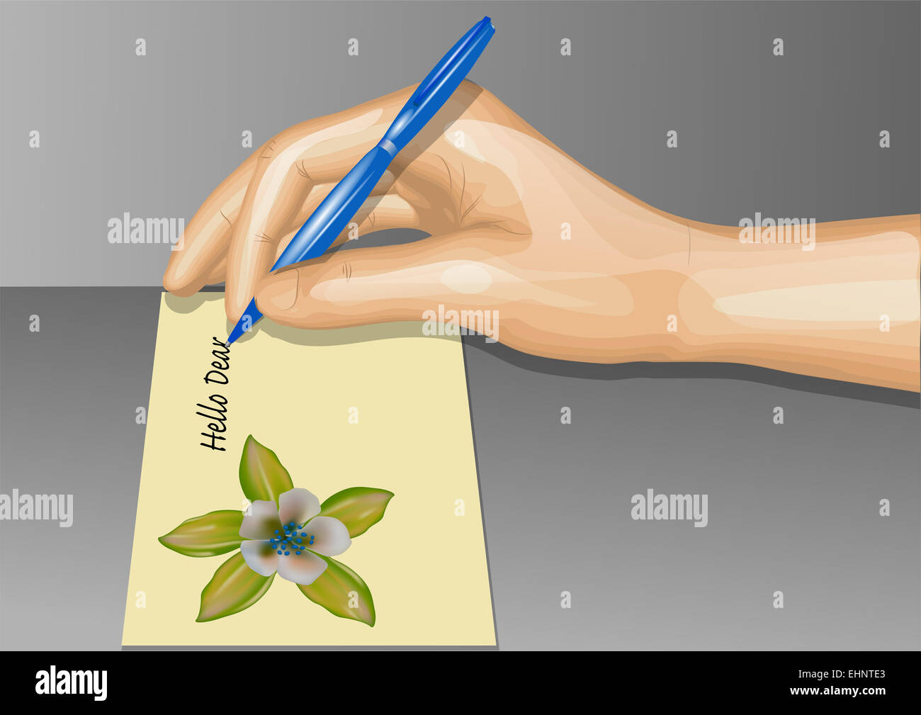Postcard writing hi-res stock photography and images - Alamy