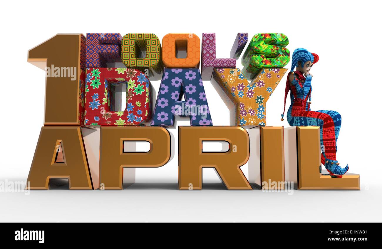 3D rendering clipart celebrating april fool's day Stock Photo - Alamy