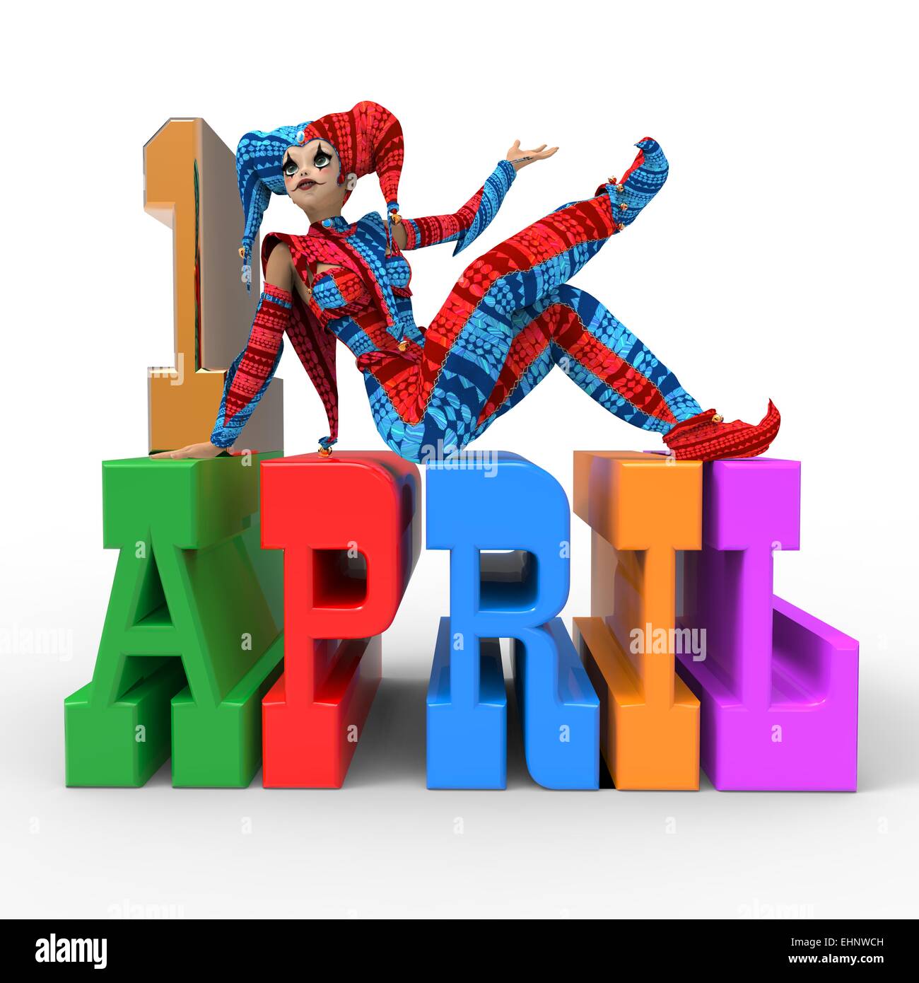 3D rendering clipart celebrating april fool's day Stock Photo - Alamy