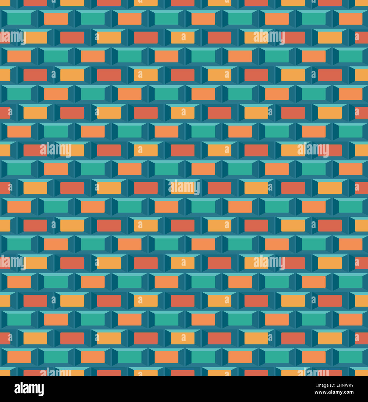 Old school 8 bit brick arcade game style background (seamless vector ...