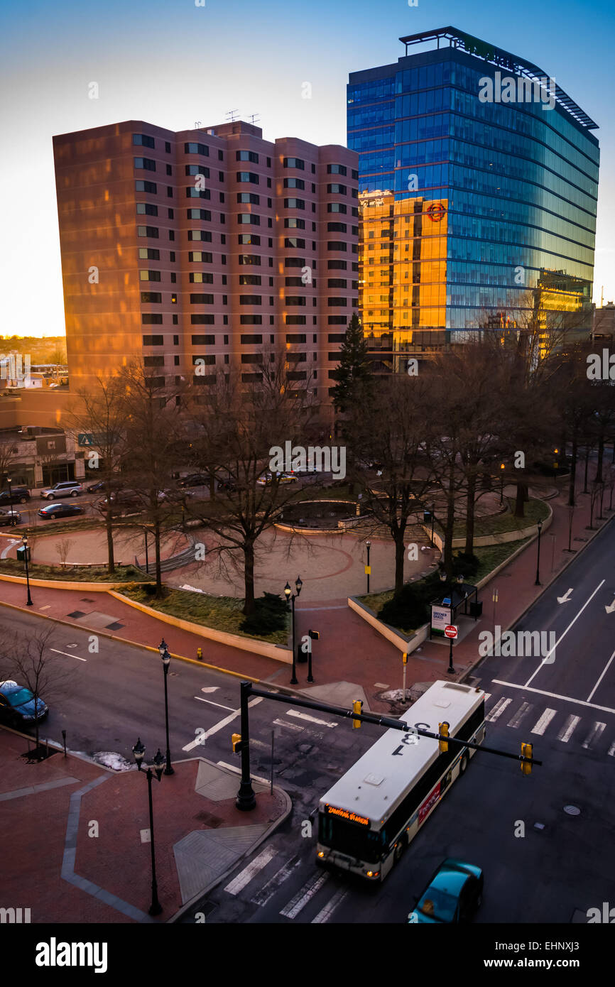 Road perspective view of the city city buildings hi-res stock ...