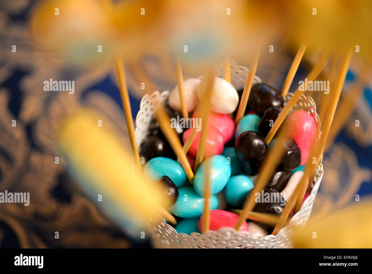 Colorful candy in bowl Stock Photo - Alamy
