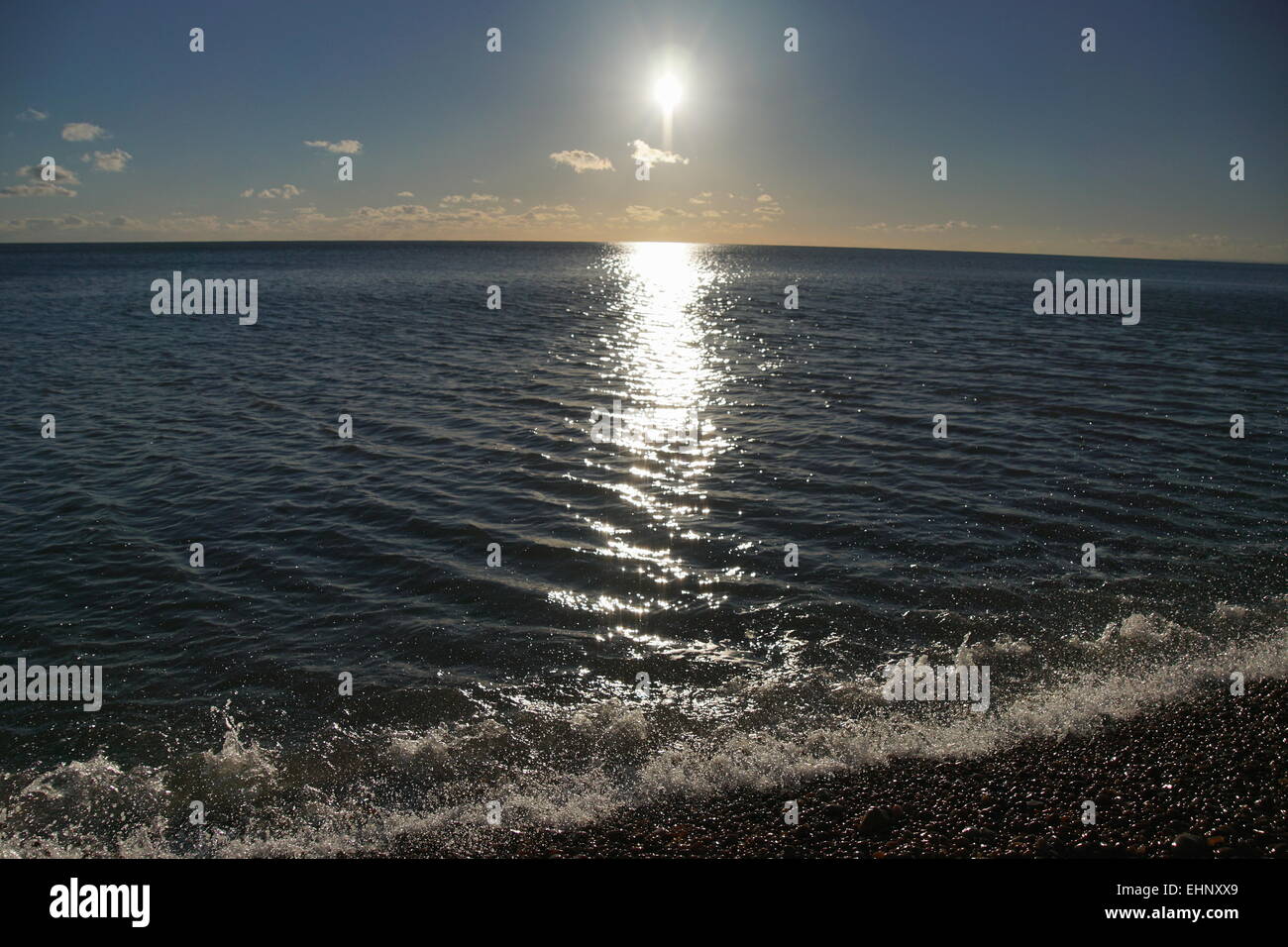Sunlight on the sea Stock Photo - Alamy