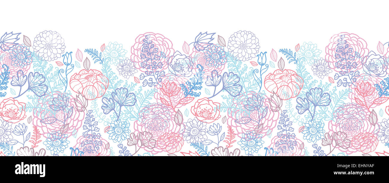 Morning colors floral horizontal seamless pattern background Stock ...