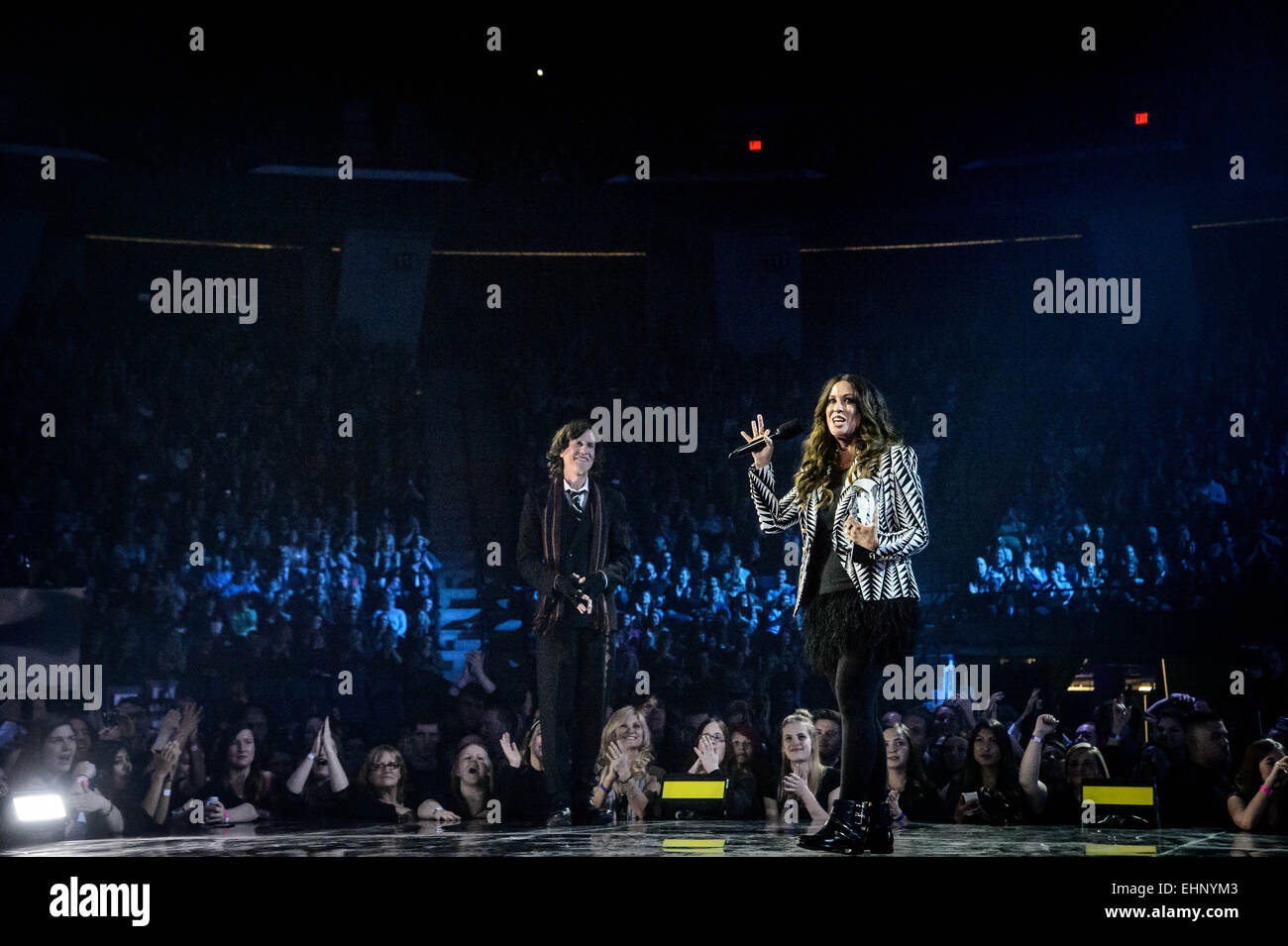 Hamilton, Ontario, Canada. 15th Mar, 2015. ALANIS MORISSETTE wins an ...