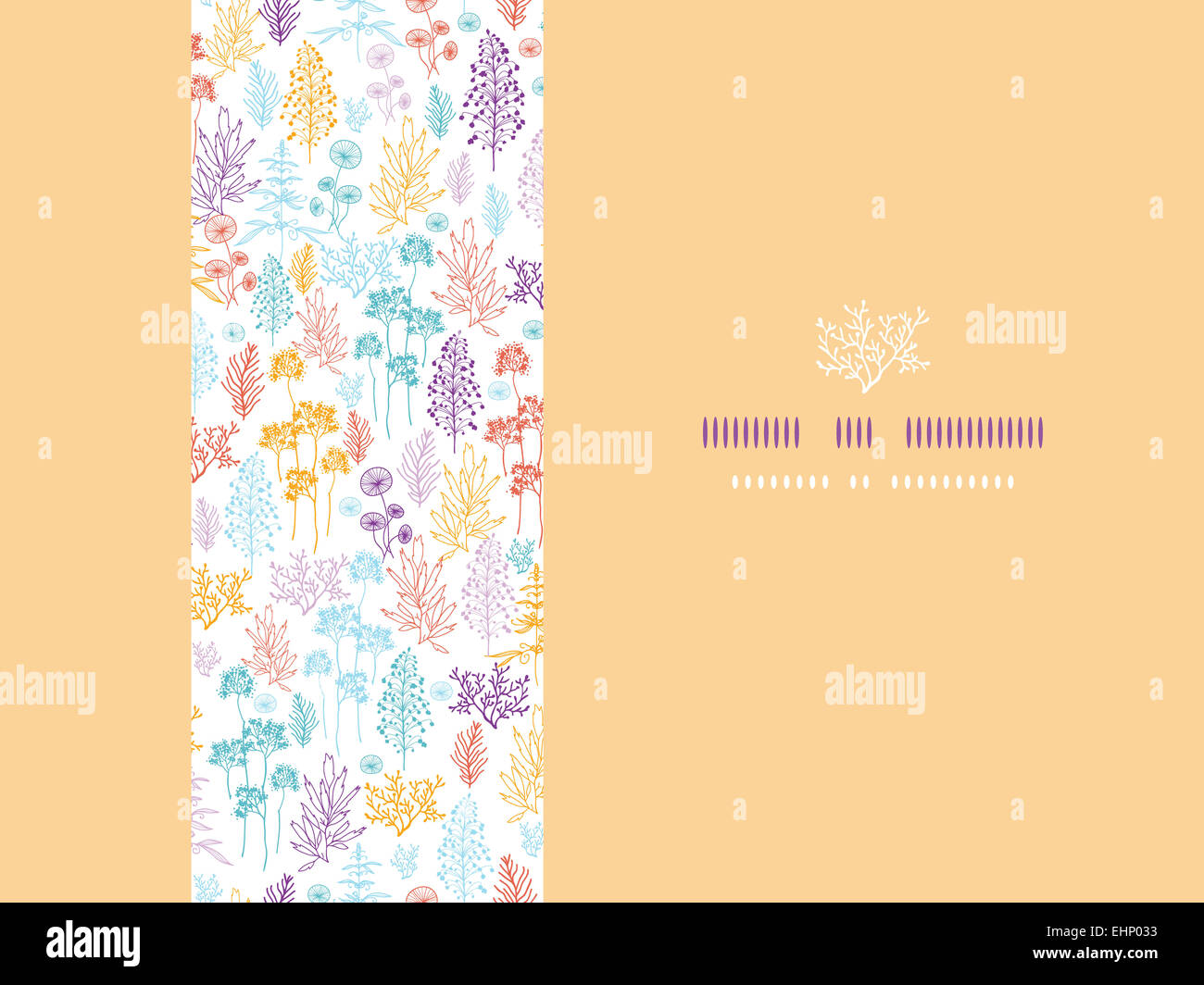 Colorful flowers and plants horizontal decor seamless background Stock ...