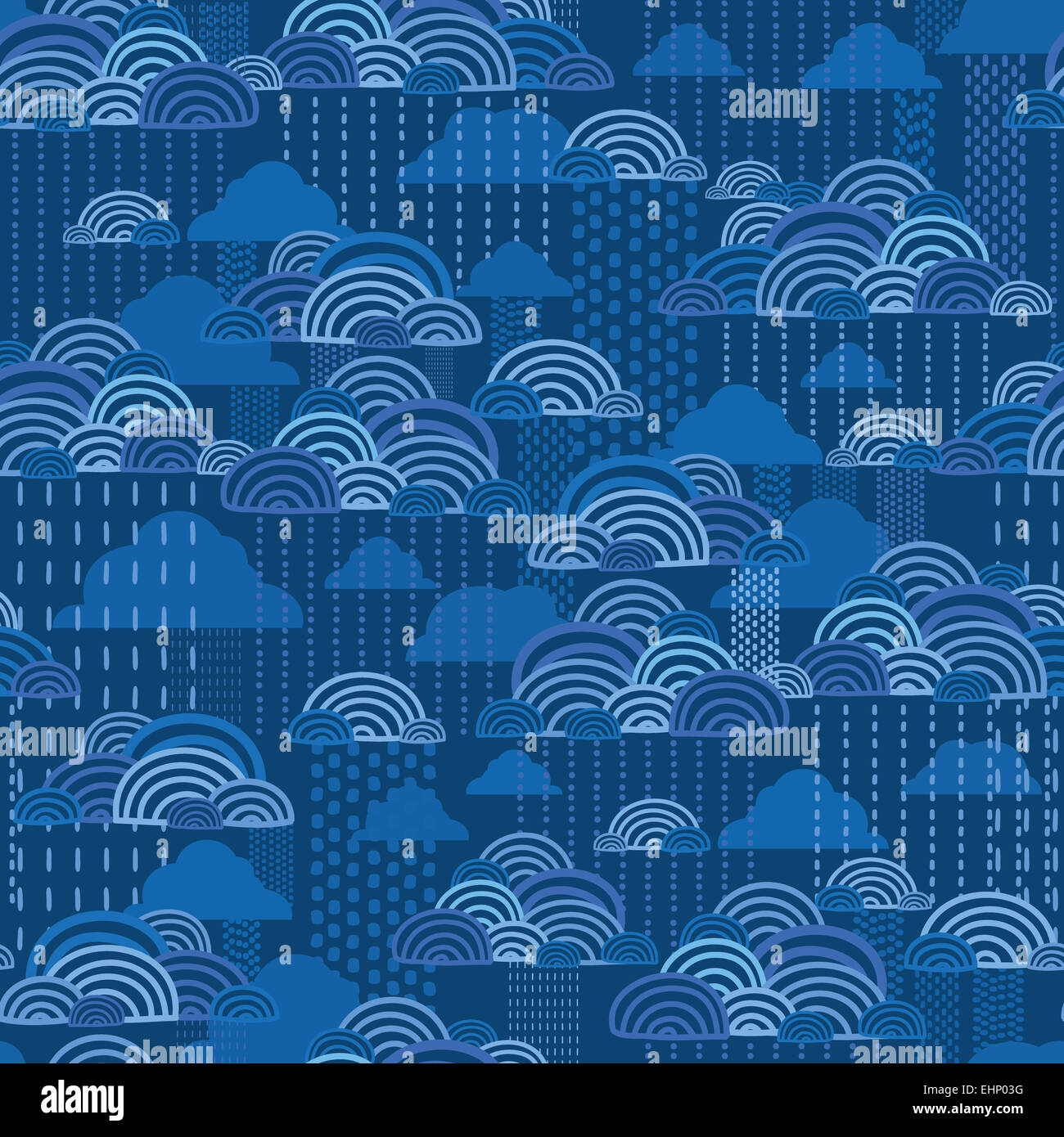 Rain clouds seamless pattern background Stock Photo - Alamy