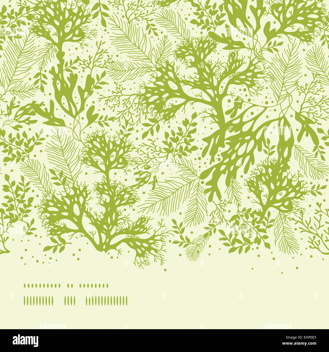 Green underwater seaweed horizontal seamless pattern background Stock ...