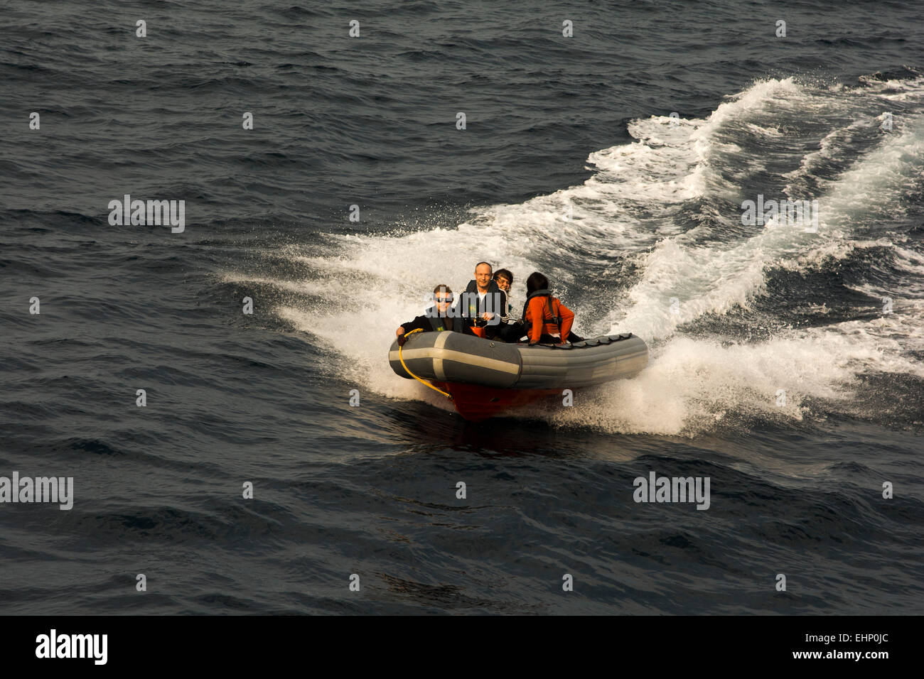 For some purposes German research vessel Sonne has an inflatable boat ...