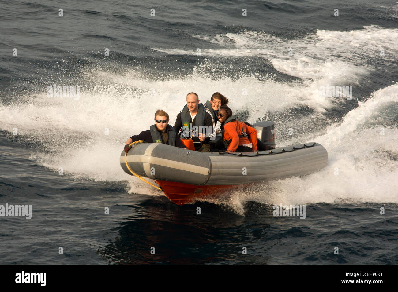 For some purposes German research vessel Sonne has an inflatable boat ...