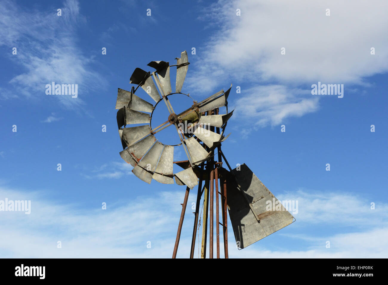 A close up of a broken windmill against the sky Stock Photo - Alamy