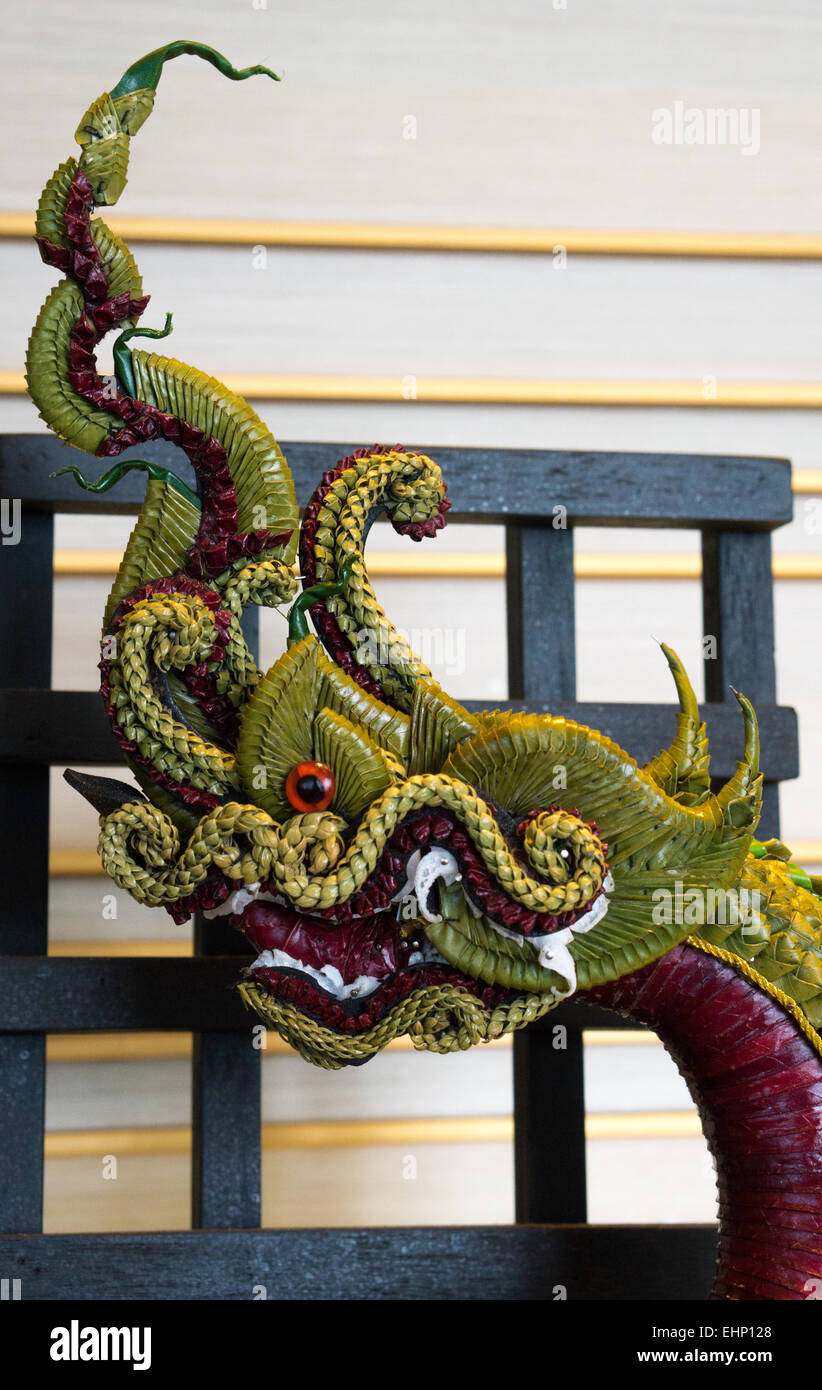 Crafted Thai Dragon made From Plant and Vegetable Stock Photo - Alamy