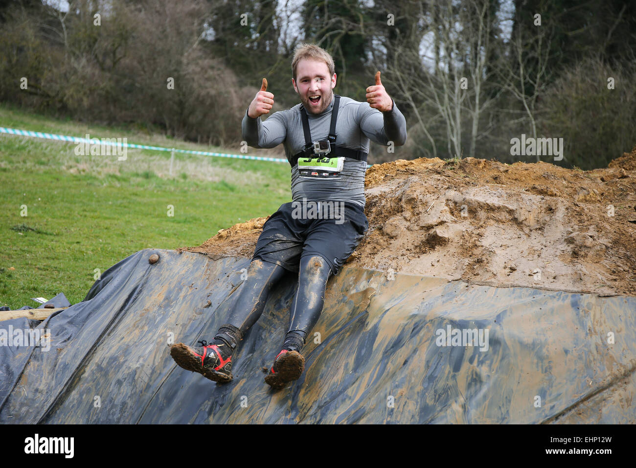 Competitors taking part in the Battle of Lansdown Obstacle Course race ...