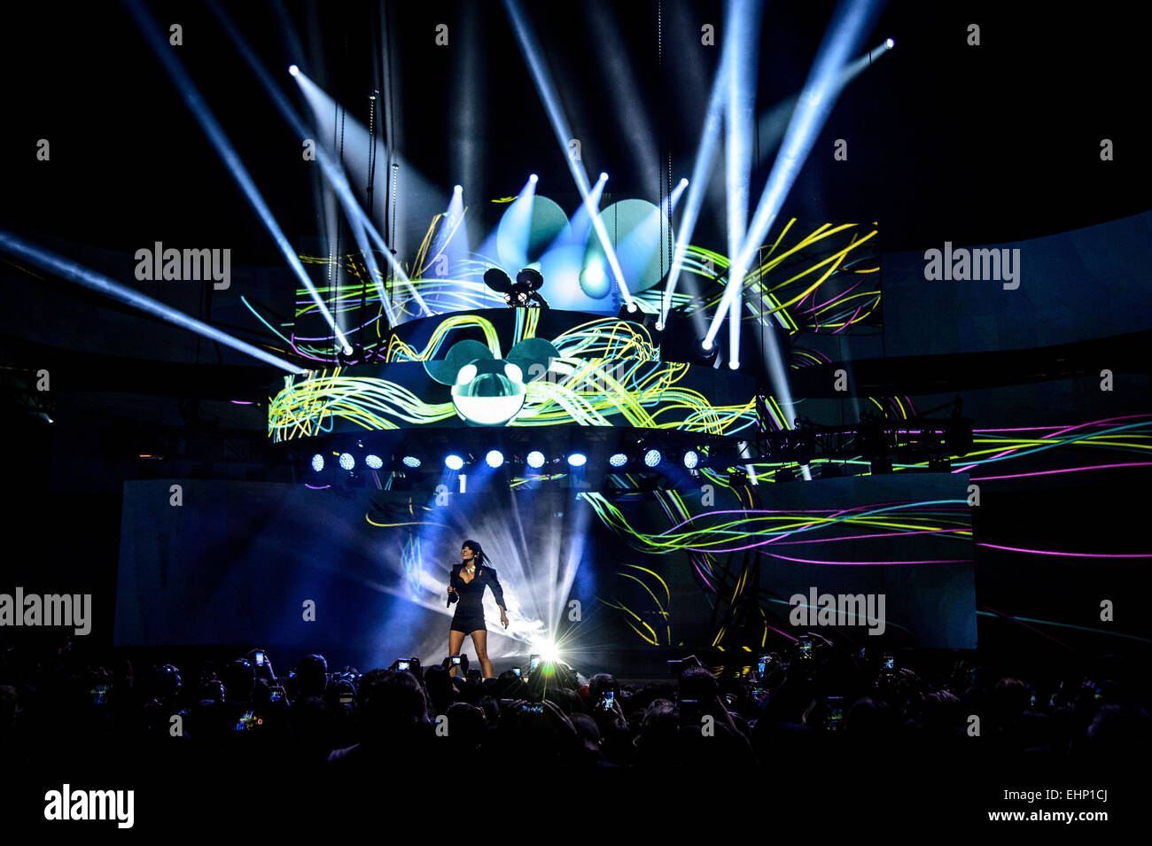 Hamilton, Ontario, Canada. 15th Mar, 2015. COLLEEN D'AGOSTINO AND DEADMAUS perform at the 2015 ...
