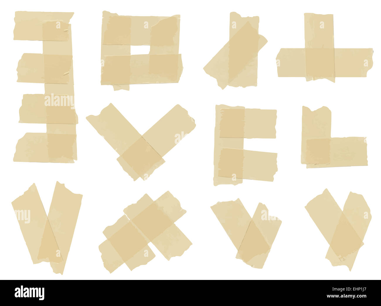 Set of cross adhesive tape. Vector illustration Stock Photo - Alamy