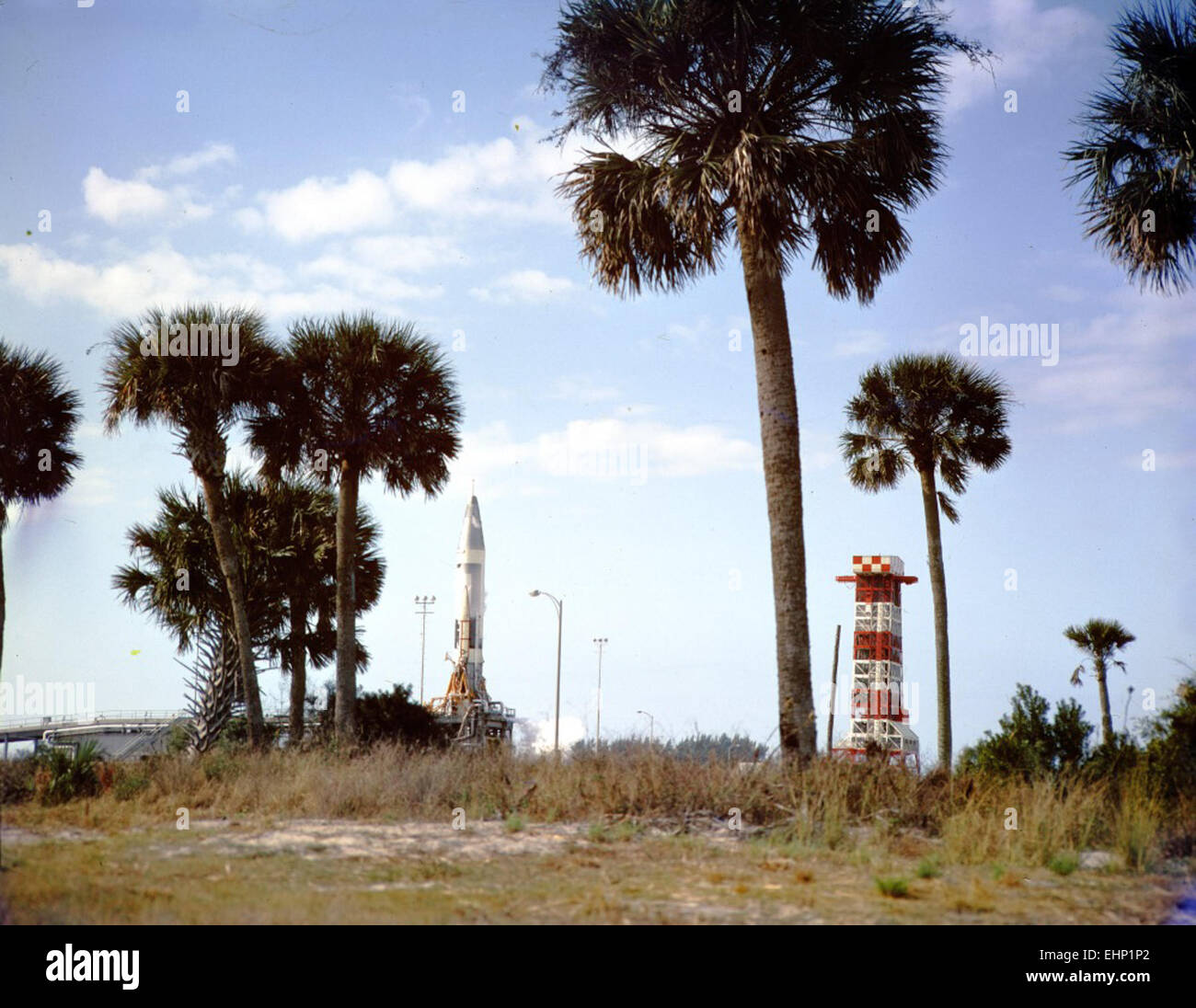 The Atlas 10A rocket undergoing a LOX (liquid oxygen) test, showcasing ...