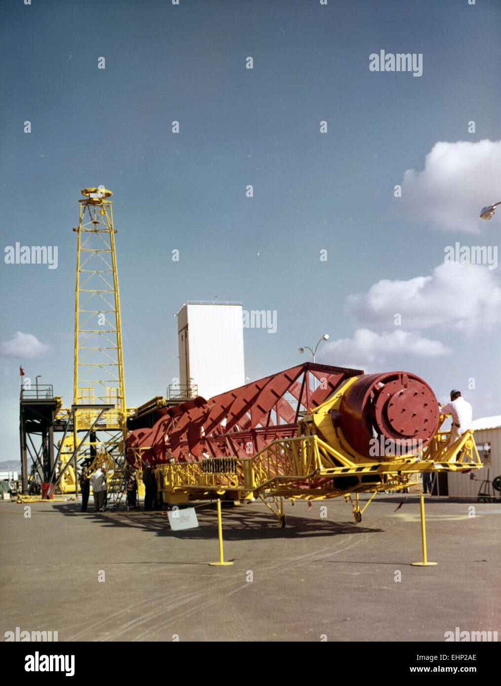 Photograph of the Atlas wood mock-up, used for missile launch testing ...