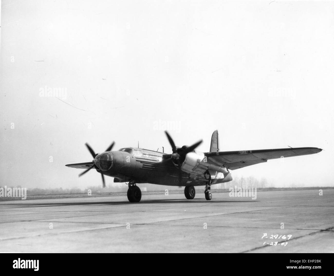 A photograph of the B-26 Marauder, a World War II bomber designed by ...