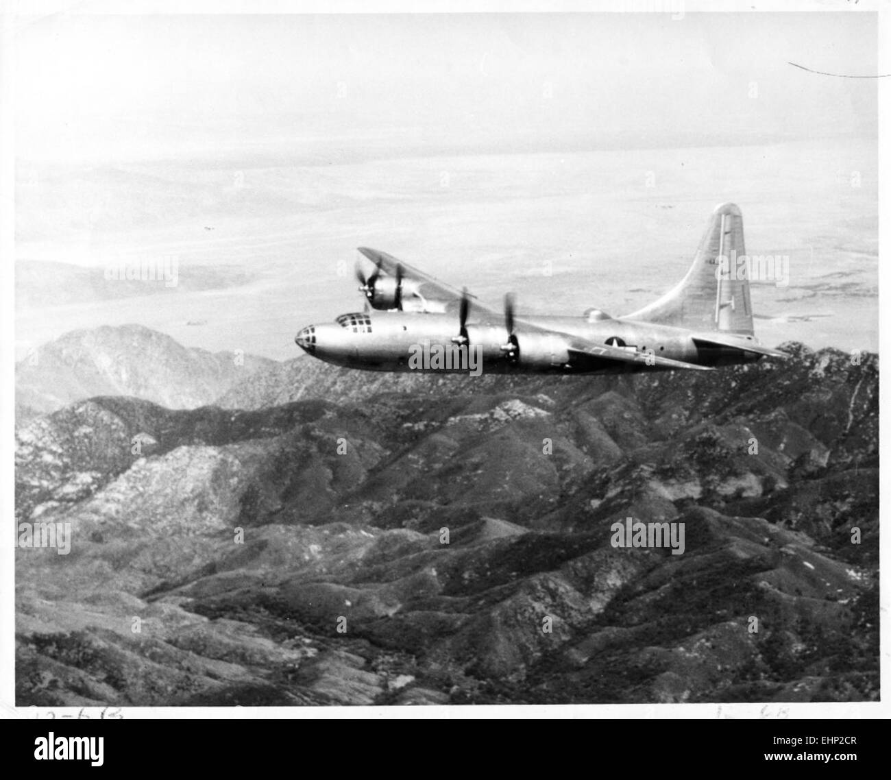 A Convair B-32 bomber, captured in a photograph without armament ...